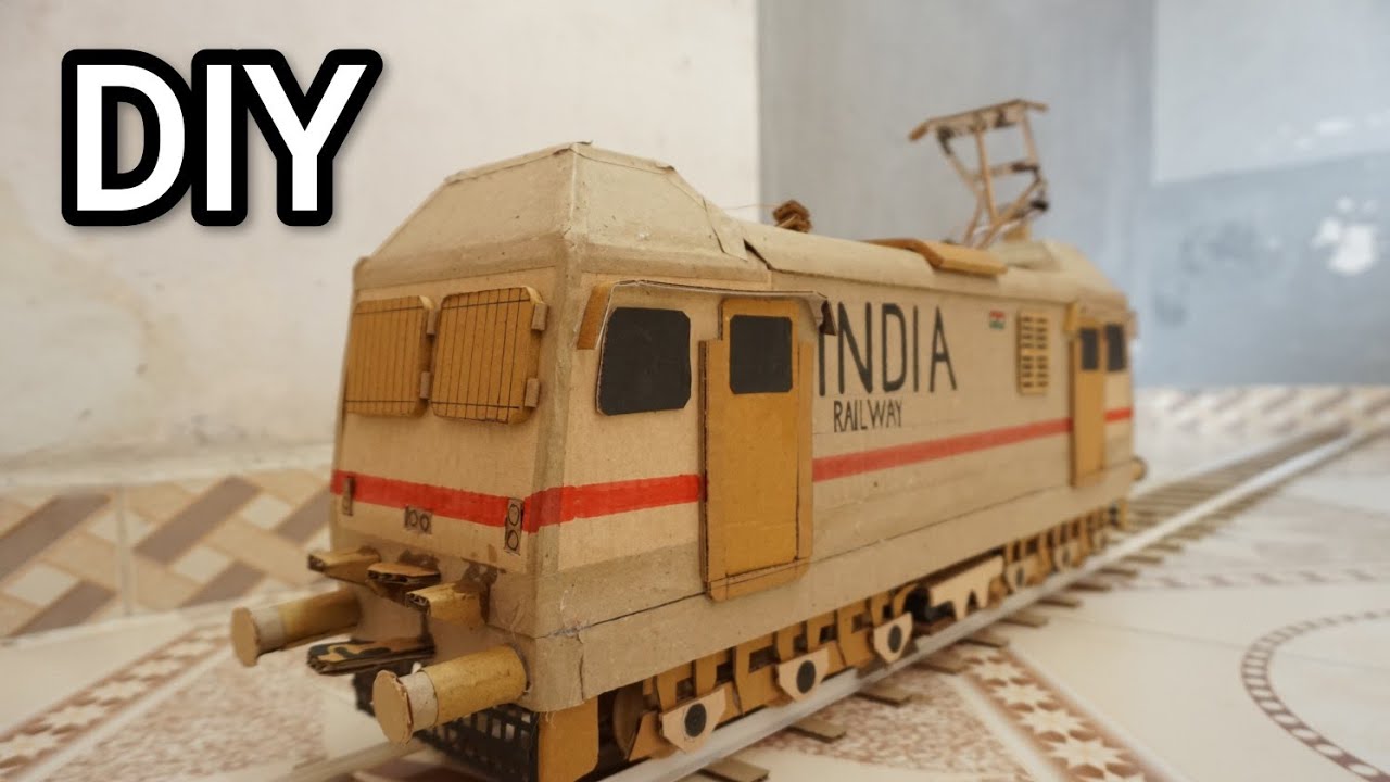 Coolest Cardboard Electric train how to make cardboard Train DIY ...