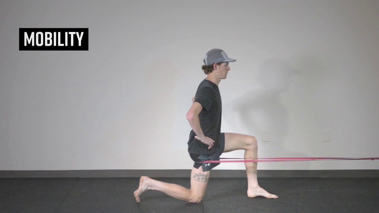 Assisted Anterior hip/psoas stretch with band - YouTube