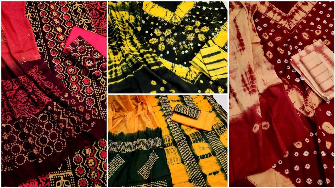 পিওর সুতি বাটিক থ্রি পিস | pure cotton dress | shuti dress | shuti 3 ...