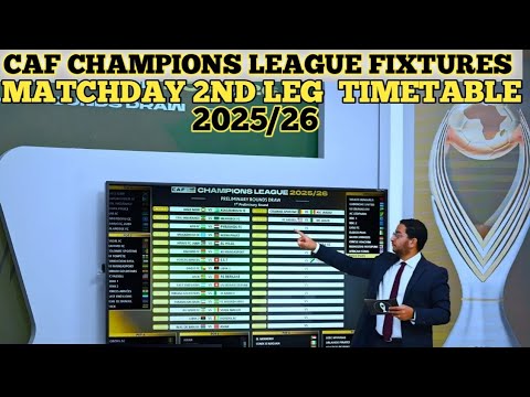 OFFICIALLY CAF CHAMPIONS LEAGUE 2025/26 FIXTURES 2ND LEGS TO QUALIFY ...