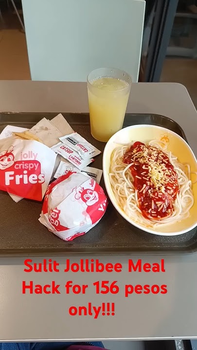 Overload Jollibee Meal Hack for Just 156 Pesos! 🍔🍟🍝😋🤤 #food #shorts #trending #shortvideo - YouTube