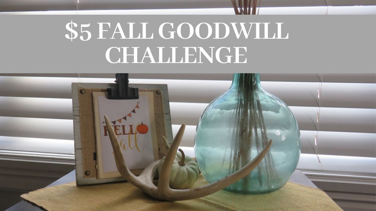 $5 Goodwill Challenge Fall 2019 | Decorating for Fall with thrifted ...