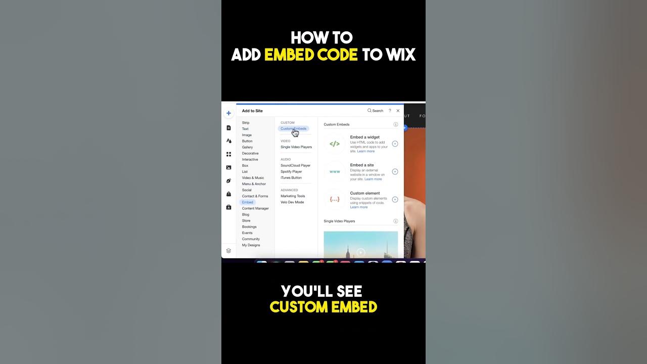 Wix Tutorial For Beginners How To Add Html Code Or Embed Codes In Wix