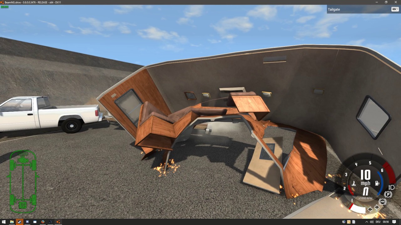 BeamNG.Drive - Fun with new camping trailer - YouTube