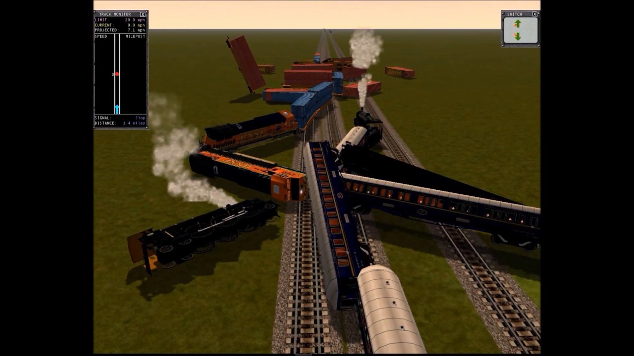 A small MSTS crash - YouTube