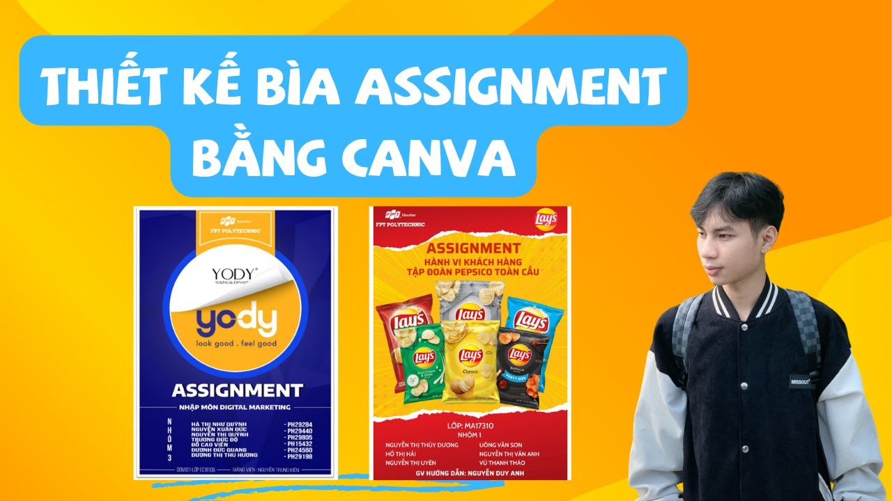 Cách thiết kế Bìa Tài liệu, Bìa Assignment Đẹp bằng Canvas - YouTube