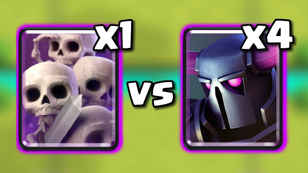Can 1x SKELETON ARMY defeat 4x PEKKA? - YouTube