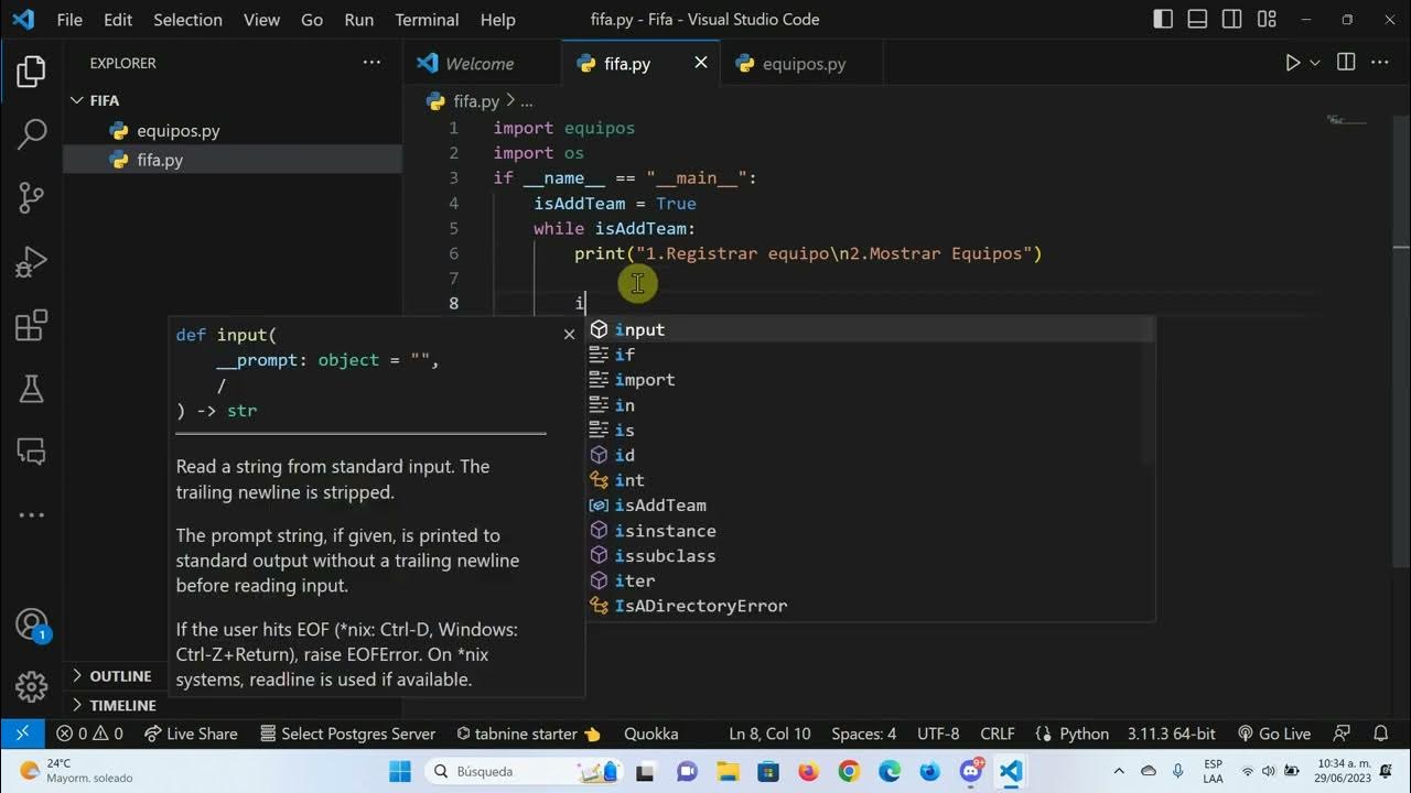 python Fifa 01 - YouTube