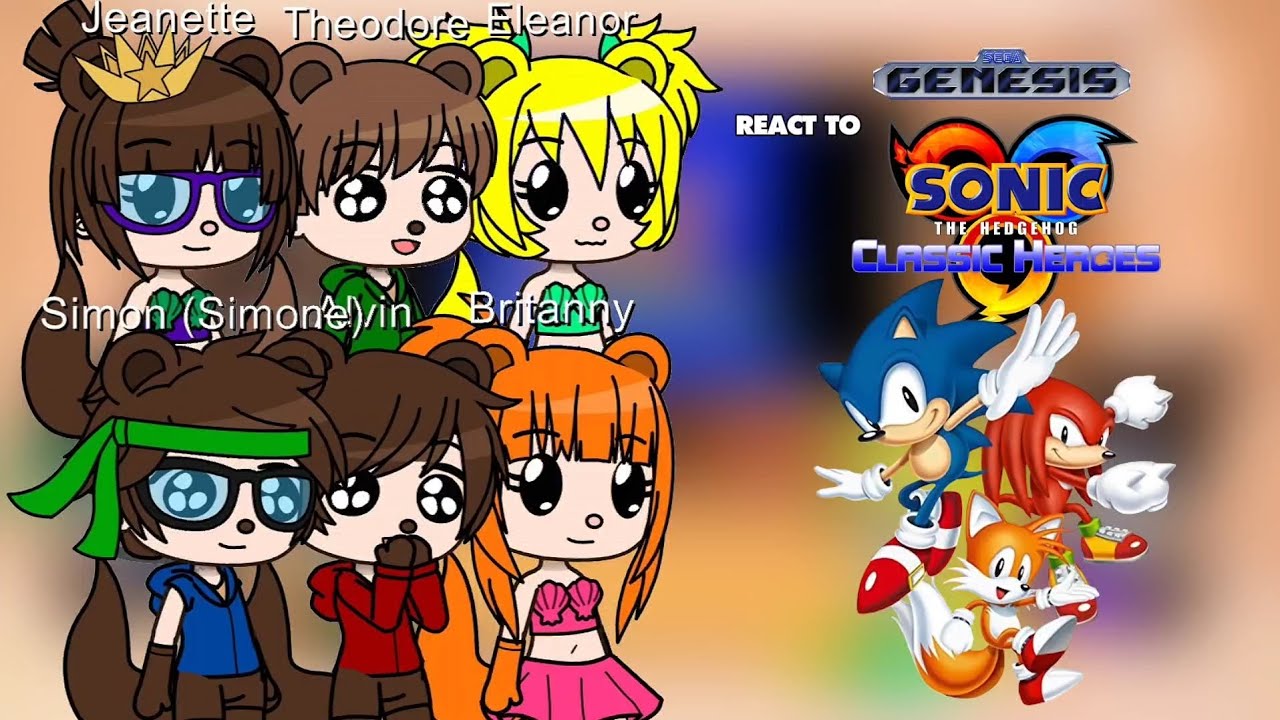 Alvin, Simon, Theodore, Britanny, Jeanette and Eleanor react to "Sonic ...