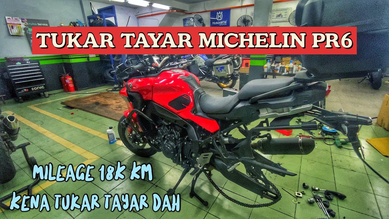 Pasang Tayar Michelin PR6/Road6 untuk TRACER 9GT | Mantap!!!!!! | - YouTube
