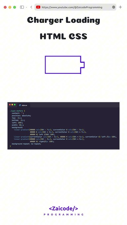 Loading Html Css Animation Charger Code Zaicode Htmlcss Programming Cssstyling