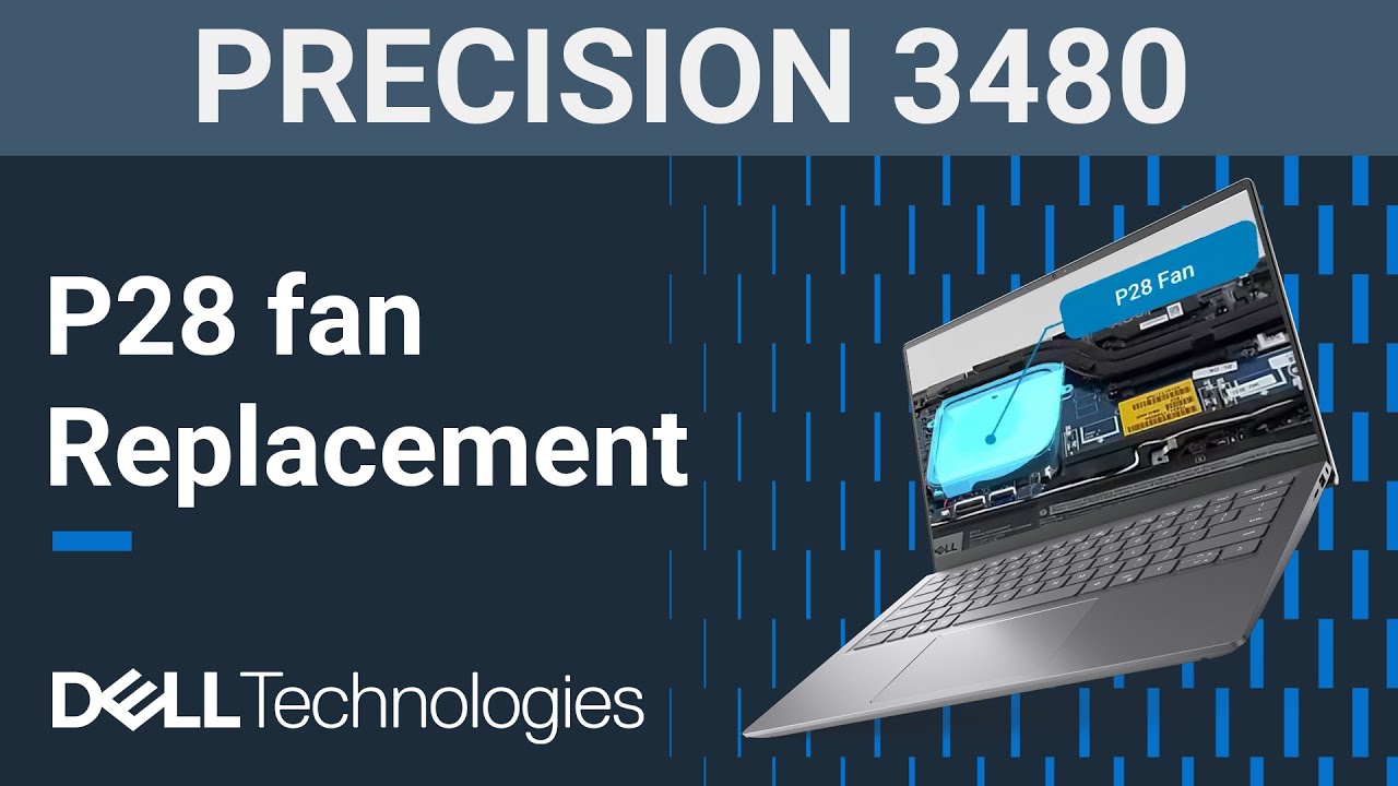 Precision 14 3480 | How to replace the P28 fan - YouTube