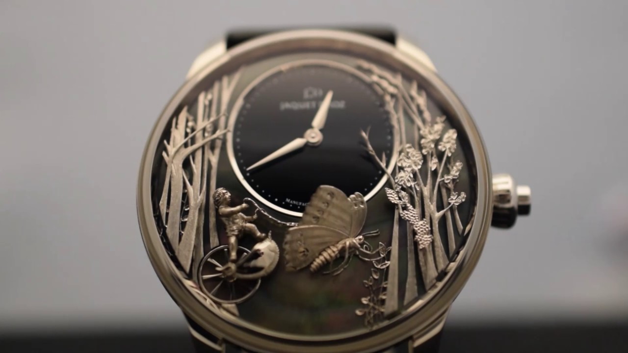 Jaquet Droz Loving Butterfly Automaton - Baselworld 2017 - YouTube