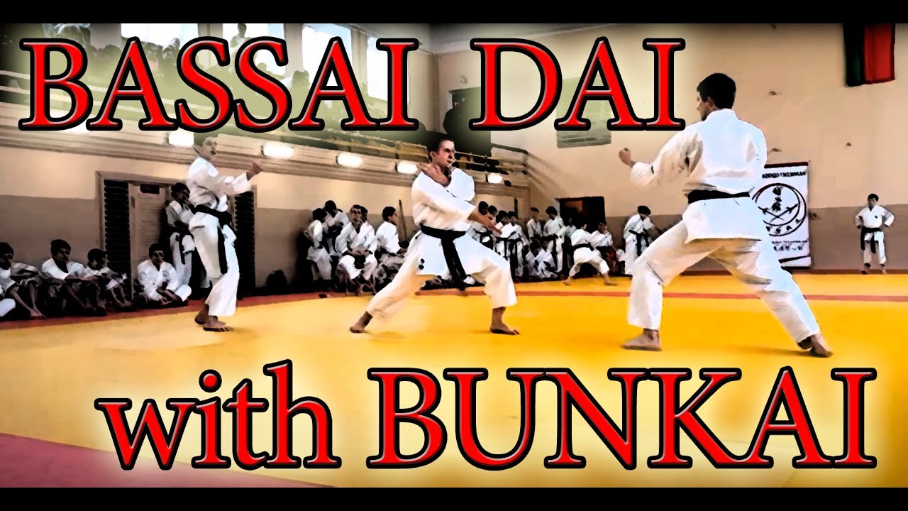 TEAM KATA: BASSAI DAI with BUNKAI (application) |Shotokan| КОМАНДНОЕ ...