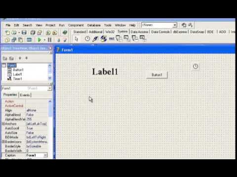 timer menggunakan delphi untuk menampilkan jam. - YouTube