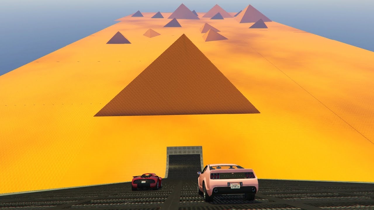 قراند 5 : قفزات من فوق الاهرام 🐸🐸 GTA Jump Over Pyramids - YouTube