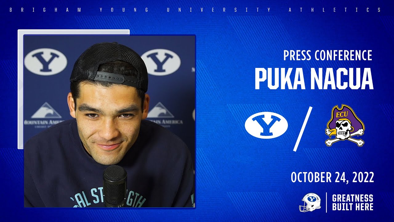 BYU Football | Press Briefing | East Carolina | Puka Nacua | October 24 ...