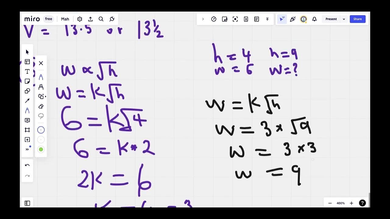 Igcse Math Variation And Proportion Part 2 Youtube