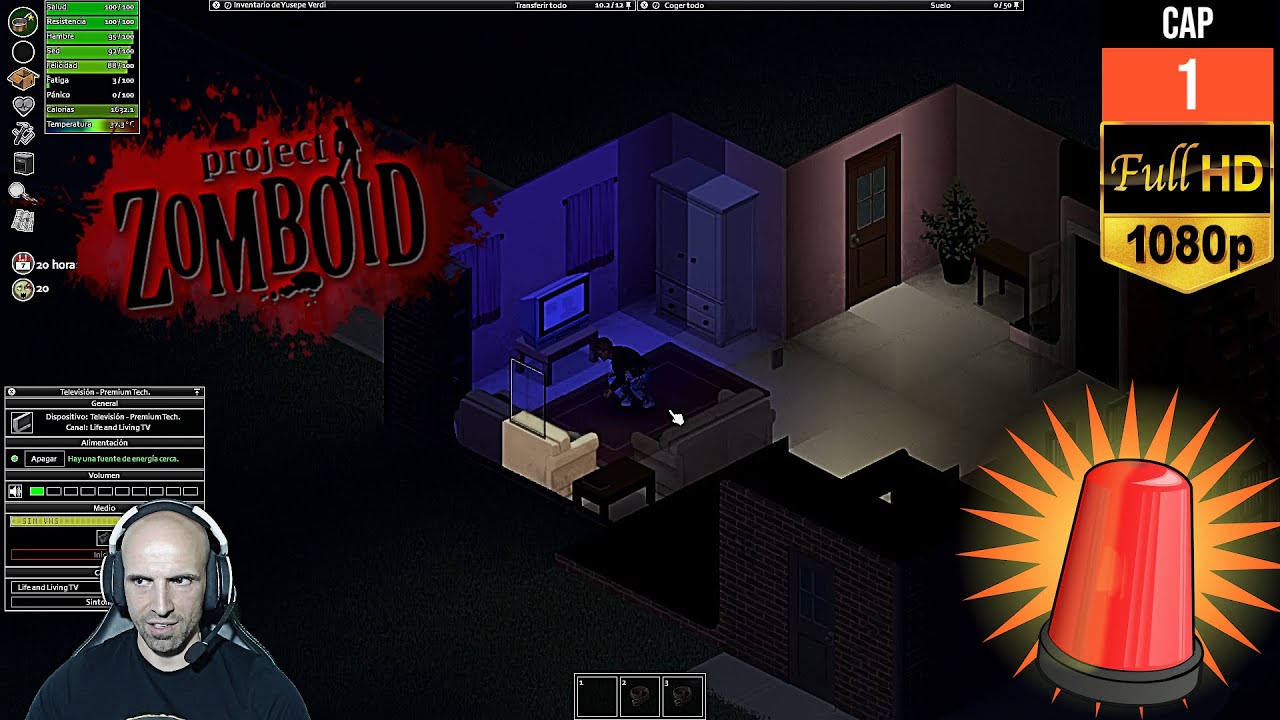 PRIMEROS PASOS PRIMER DIA PROJECT ZOMBOID SALE MAL ALARMA EN CASA ...