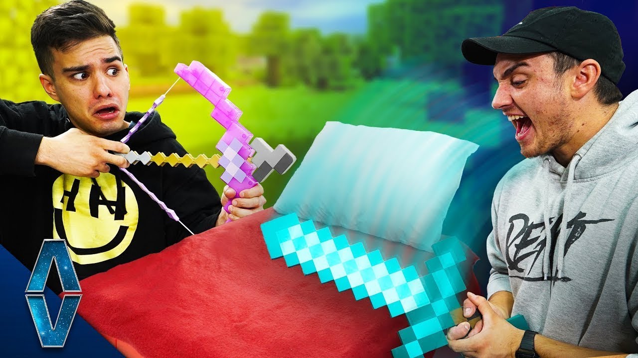 NERF Minecraft Bed Wars IN REAL LIFE Challenge! - YouTube