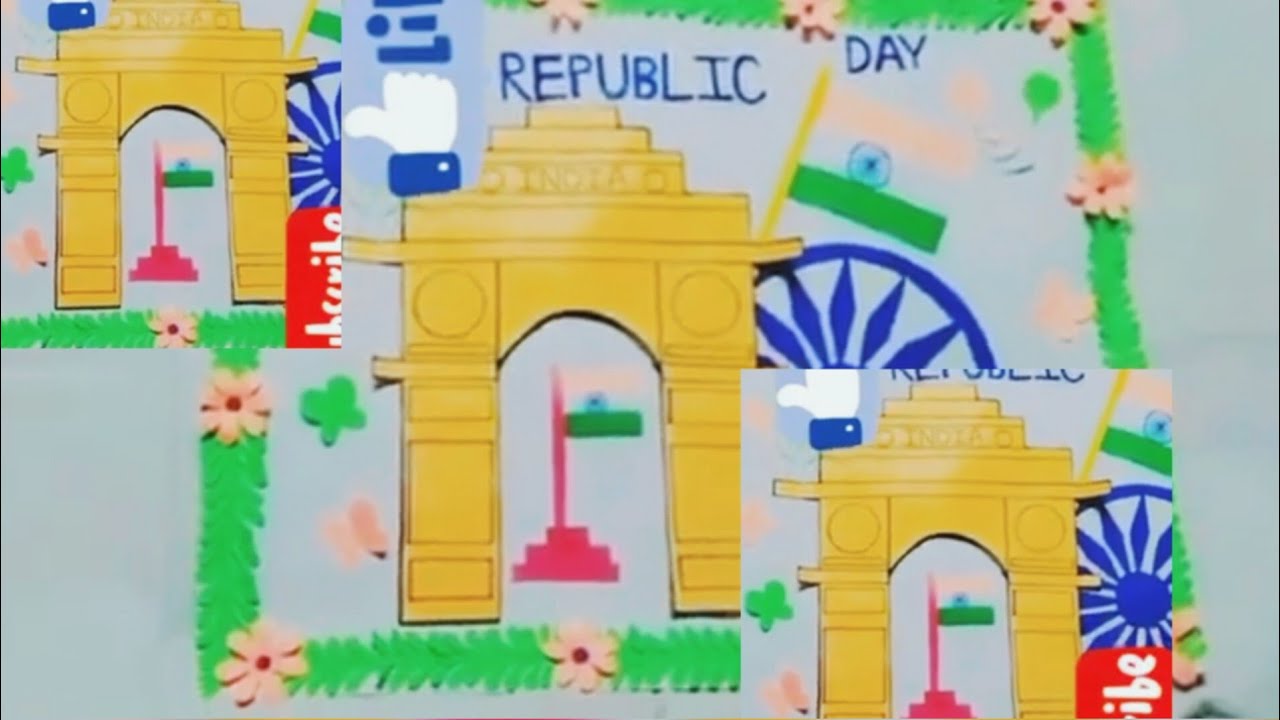 Republic day craft । Republic day chart craft l How to make Republic ...