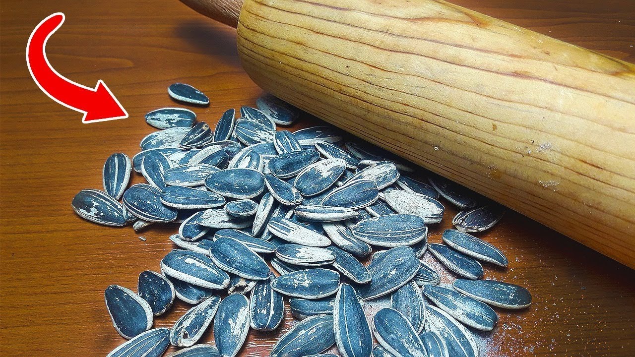 Crushing sunflower seeds ASMR - YouTube