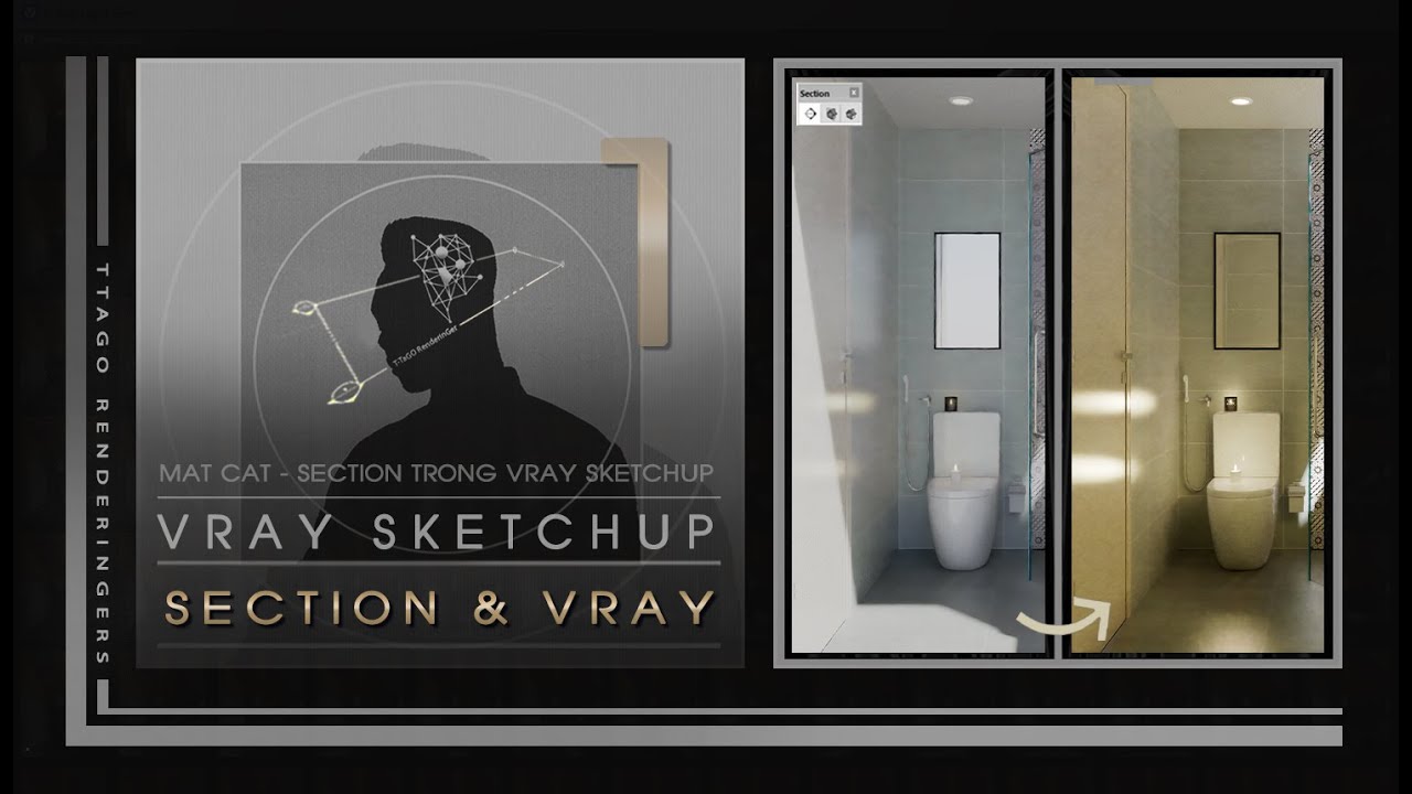 👻 SECTION P1 _ Đặt góc render với mặt cắt (vray for sketchup) #BASIC ...