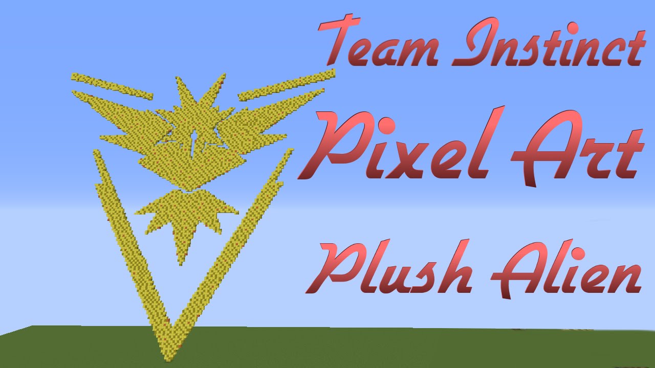 Minecraft Pixel Art SpeedBuild | Team Instinct - YouTube