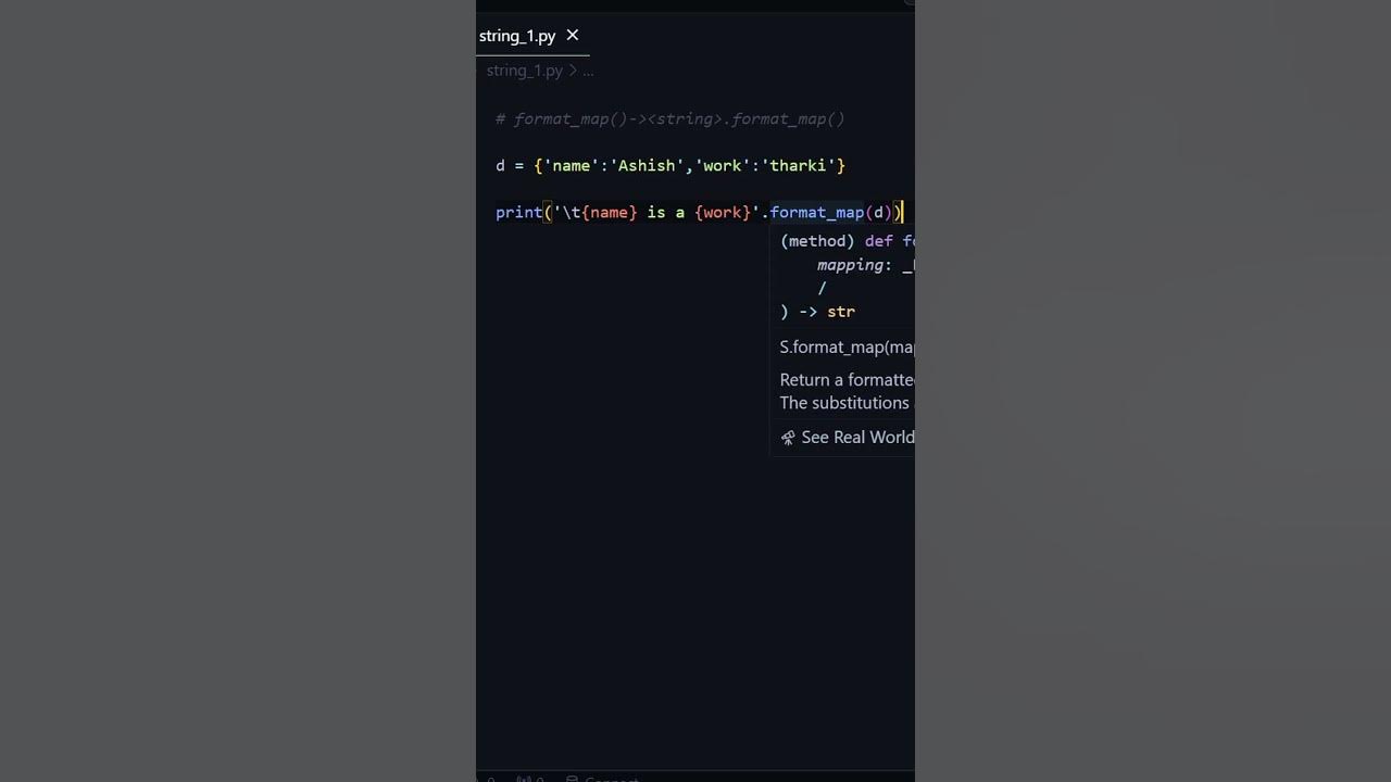 format_map() String Method | DAY 14/47 of string methods #coding #python #pythonprogramming ...