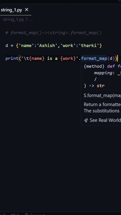 Formatmap String Method Day 1447 Of String Methods Coding Python Pythonprogramming