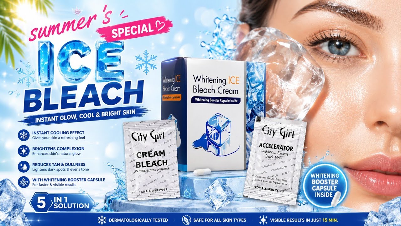 Whitening Ice Bleach Cream With Ice Booster Capsule ~ Best For Summer's ...