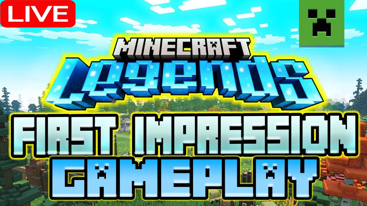 Minecraft LEGENDS LIVE! | GAMEPLAY and FIRST IMPRESSION - YouTube
