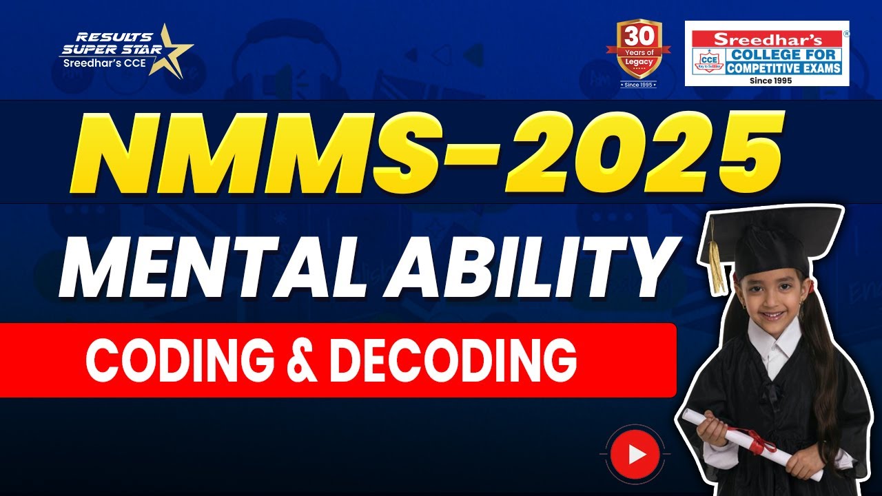 NMMS - 2025 || MENTAL ABILITY || CODING & DECODING - YouTube
