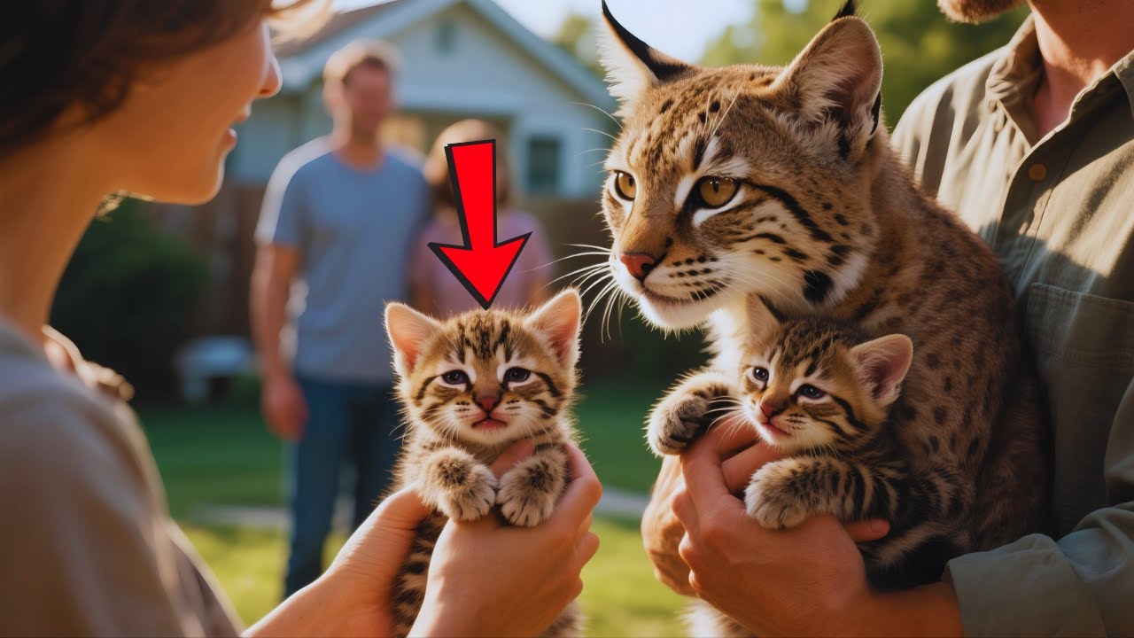 A Family Saves Crying Bobcat Kittens – Just Watch How Mama Bobcat ...