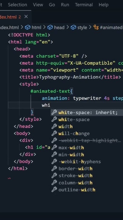 Create Typewriter Animation || HTML & CSS || #shorts #reels #video #viral #shortvideo # ...