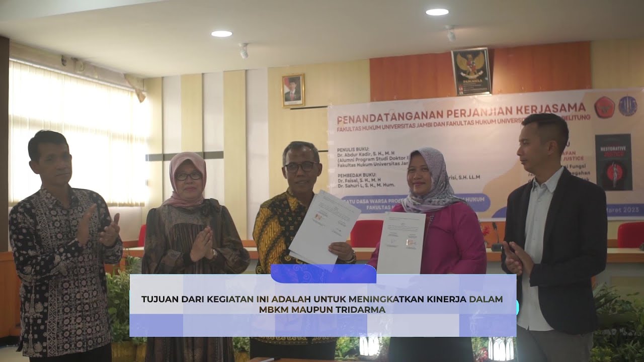 Rayakan Satu Dekade Prodi DIH, FH UNJA MoU Dengan FH Bangka Belitung ...