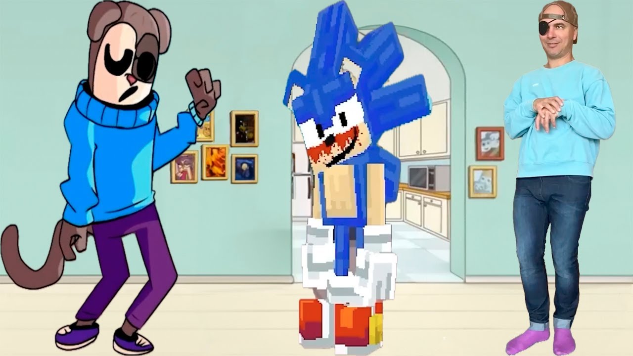 FNF All Blue Characters In Real Life Mashup - YouTube