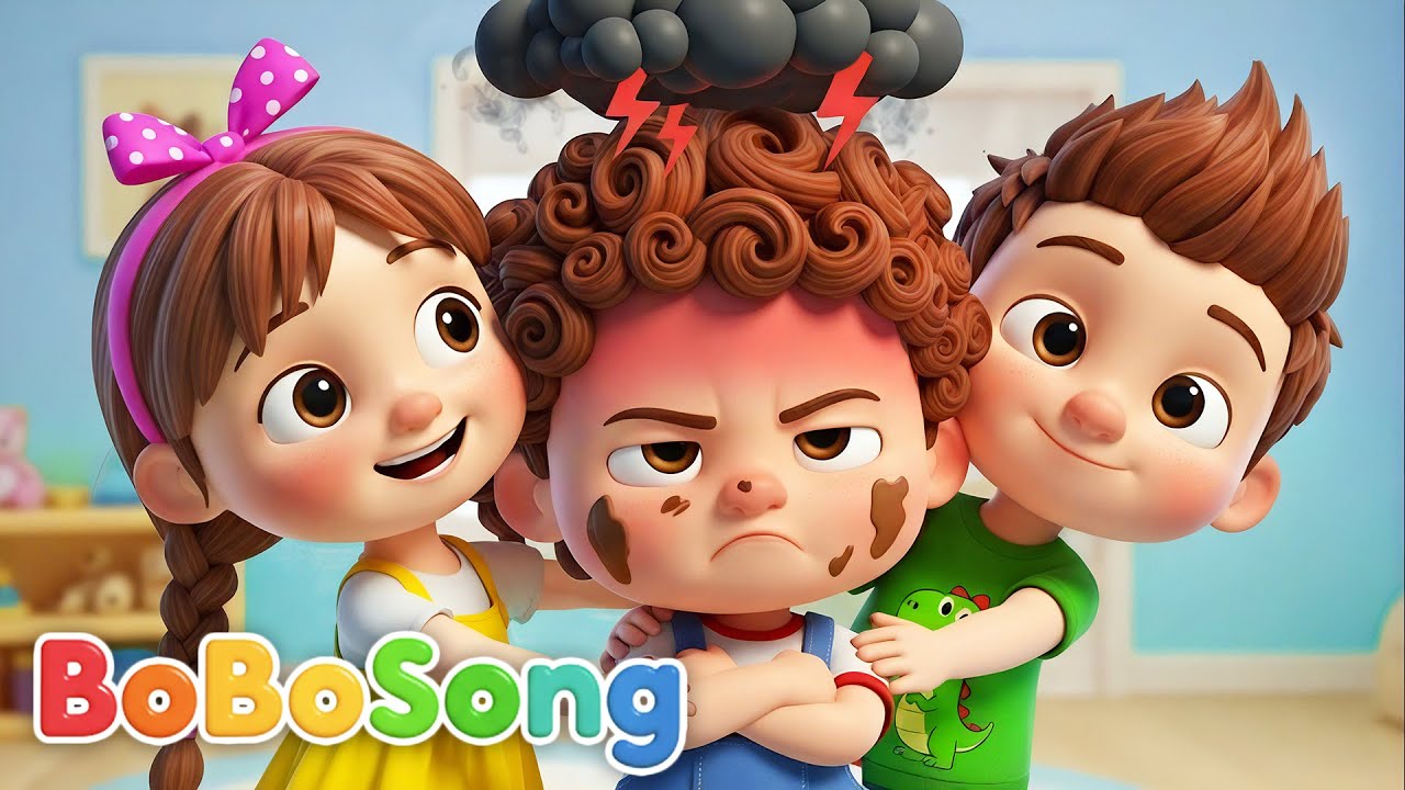 When You Feel Angry 💥 - Bobo's Breathing Song 😤 | Kids Songs & Nursery ...