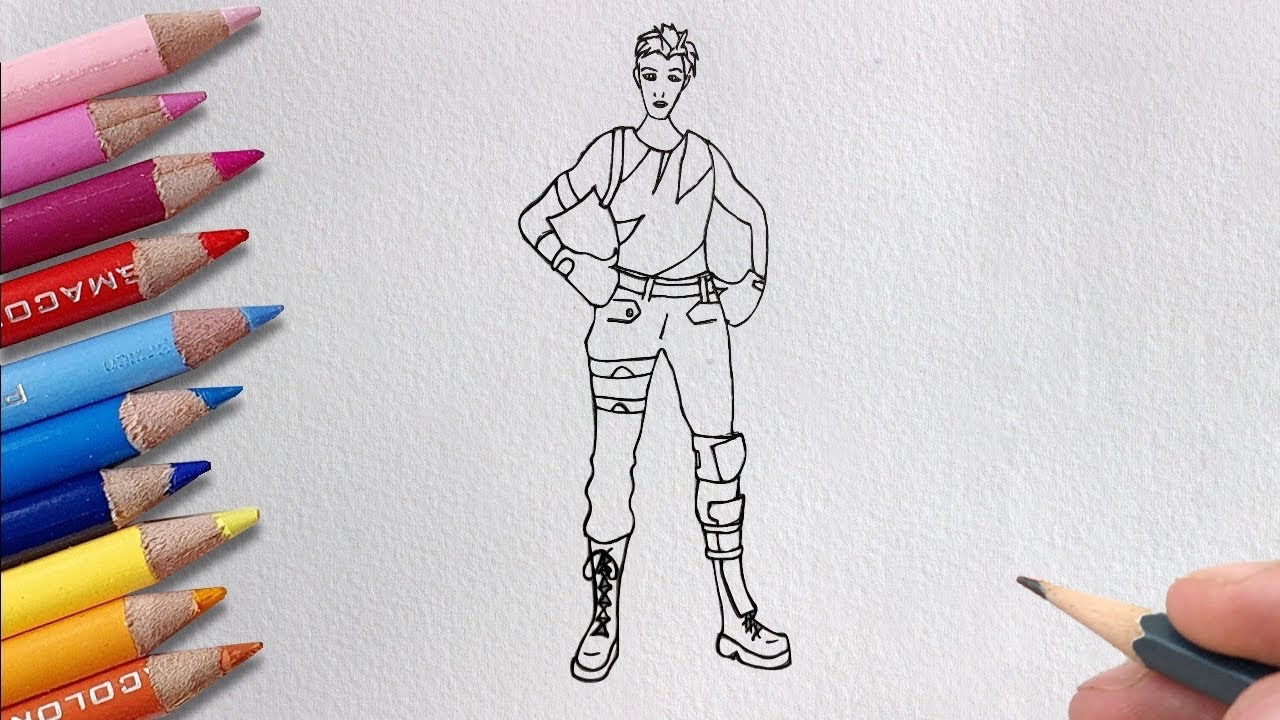 How to draw Recon Champion From Fortnite Season 4 - YouTube