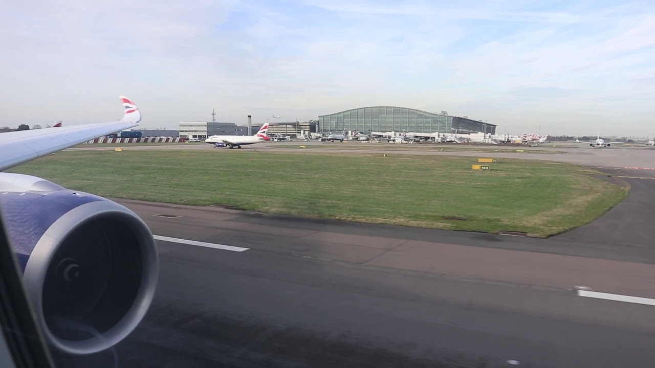 BA107 London Heathrow (LHR) - Dubai (DXB), A350, takeoff 09R, 7 ...