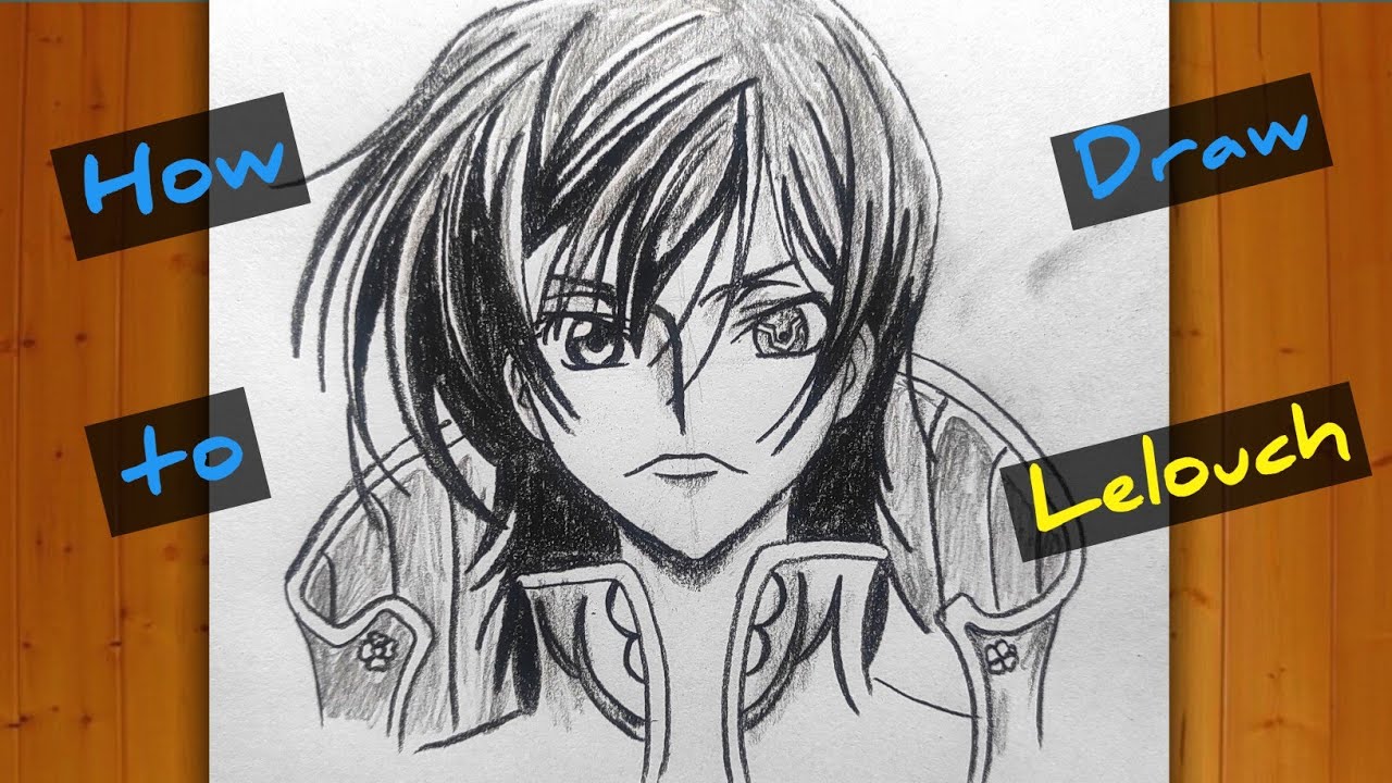 How to draw lelouch || easy step by step drawing || Lelouch Drawing ...