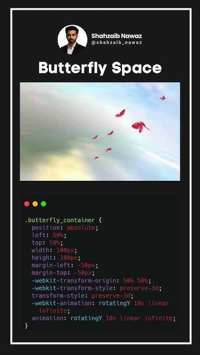 Butterfly Space – HTML & CSS 🔥 - YouTube