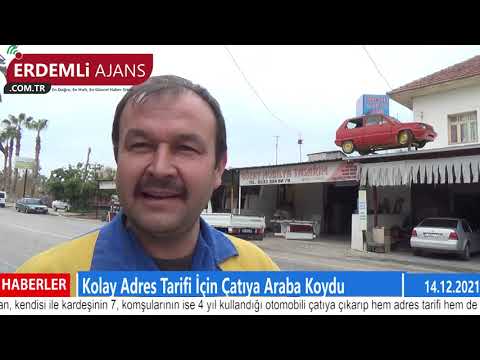 Kolay Adres Tarifi İçin Çatıya Araba Koydu