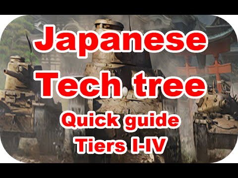 Japanese Tech Tree (quick guide) Tiers I-IV タンクの世界 - YouTube