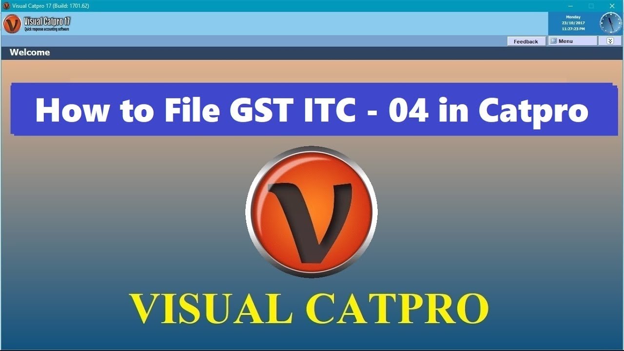 How to file GST ITC-04 in Visual Catpro - YouTube