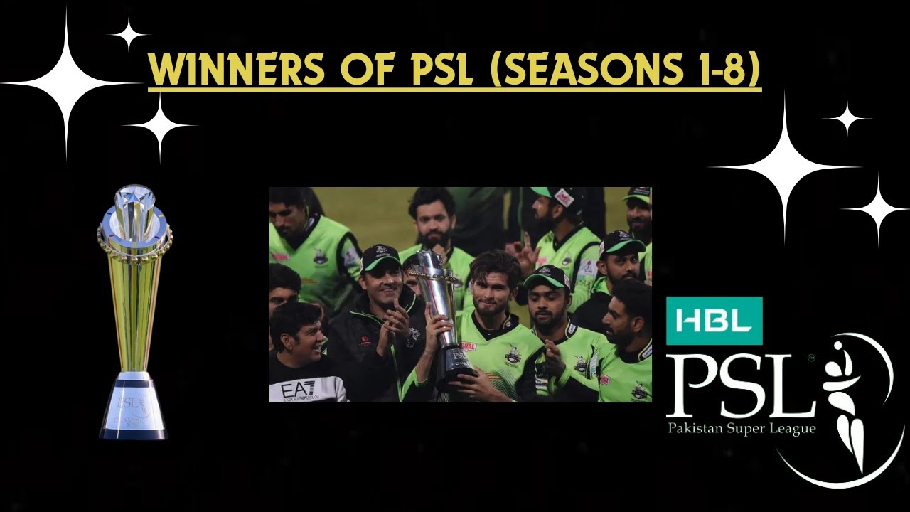 Winners of HBL PSL (Editions 1-8) | Sports Only - YouTube