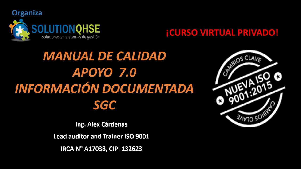 ISO 9001:2015-Manual de Calidad-Información Documentada (7.0)/Alex ...