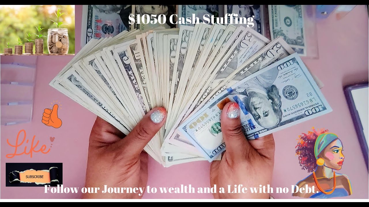 Stuffing $1050 Cash Into My Paycheck Budget! - YouTube