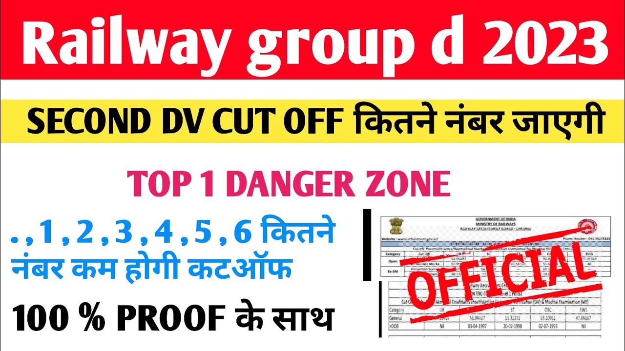 Railway group d Top 1 DANGER zone Second DV Cut off || Revised Result || 100 % बिल्कुल सही cut ...