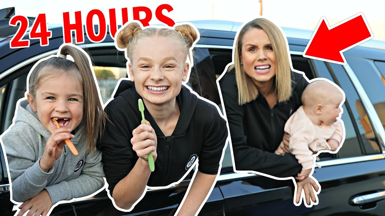 24 HOUR OVERNIGHT in CAR CHALLENGE with BABY in USA! | Family Fizz ...